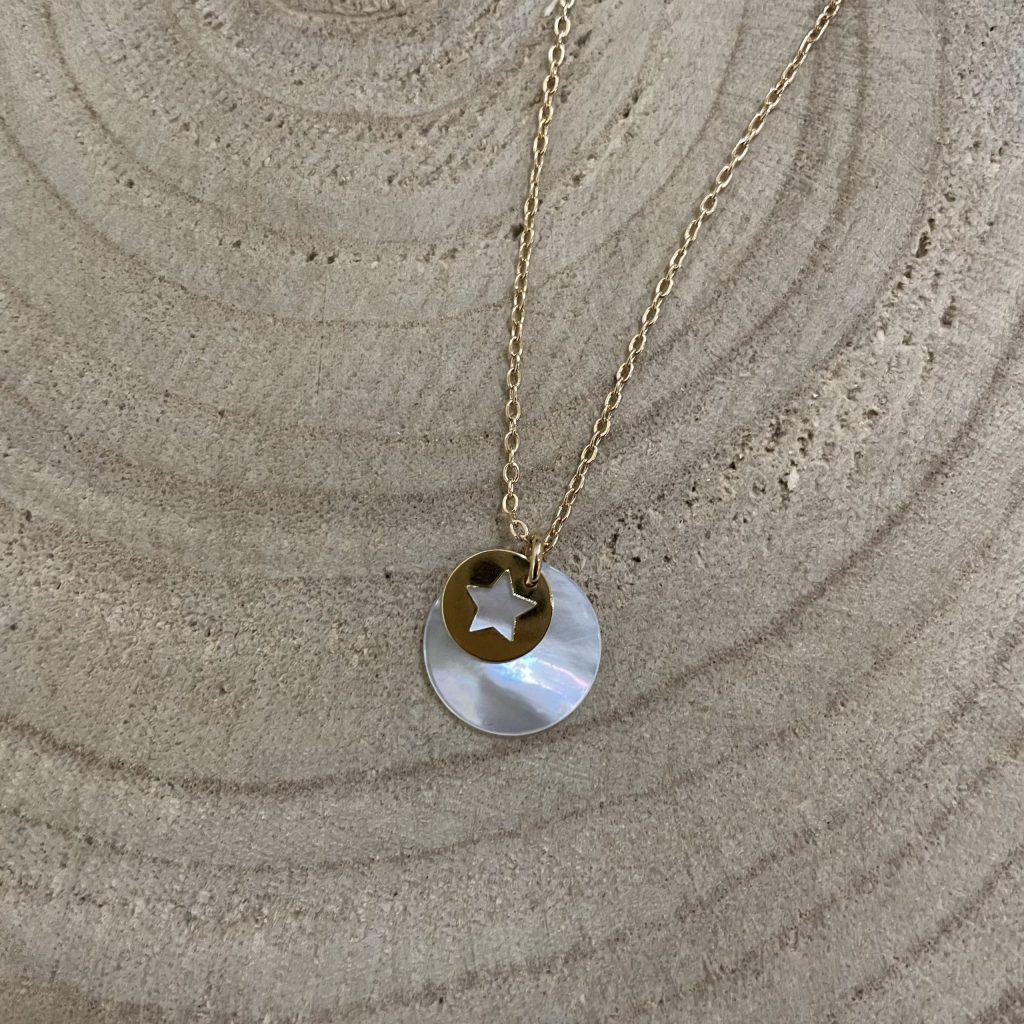 Collier Plaqué Or Mon Etoile 42cm - Créateur De Bijoux Sylvie Biollu